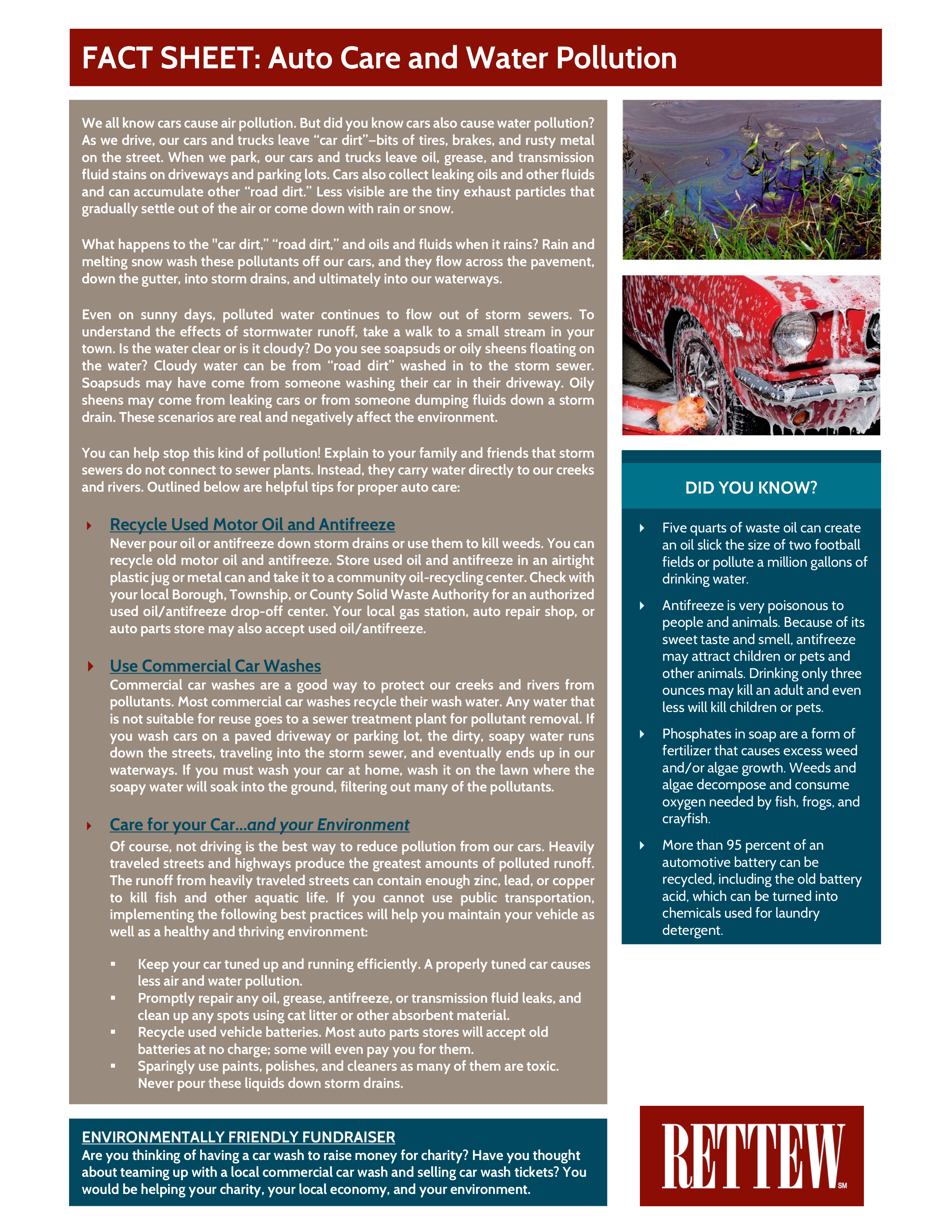 Auto Care Fact Sheet – Penn Township, Lancaster County, PA