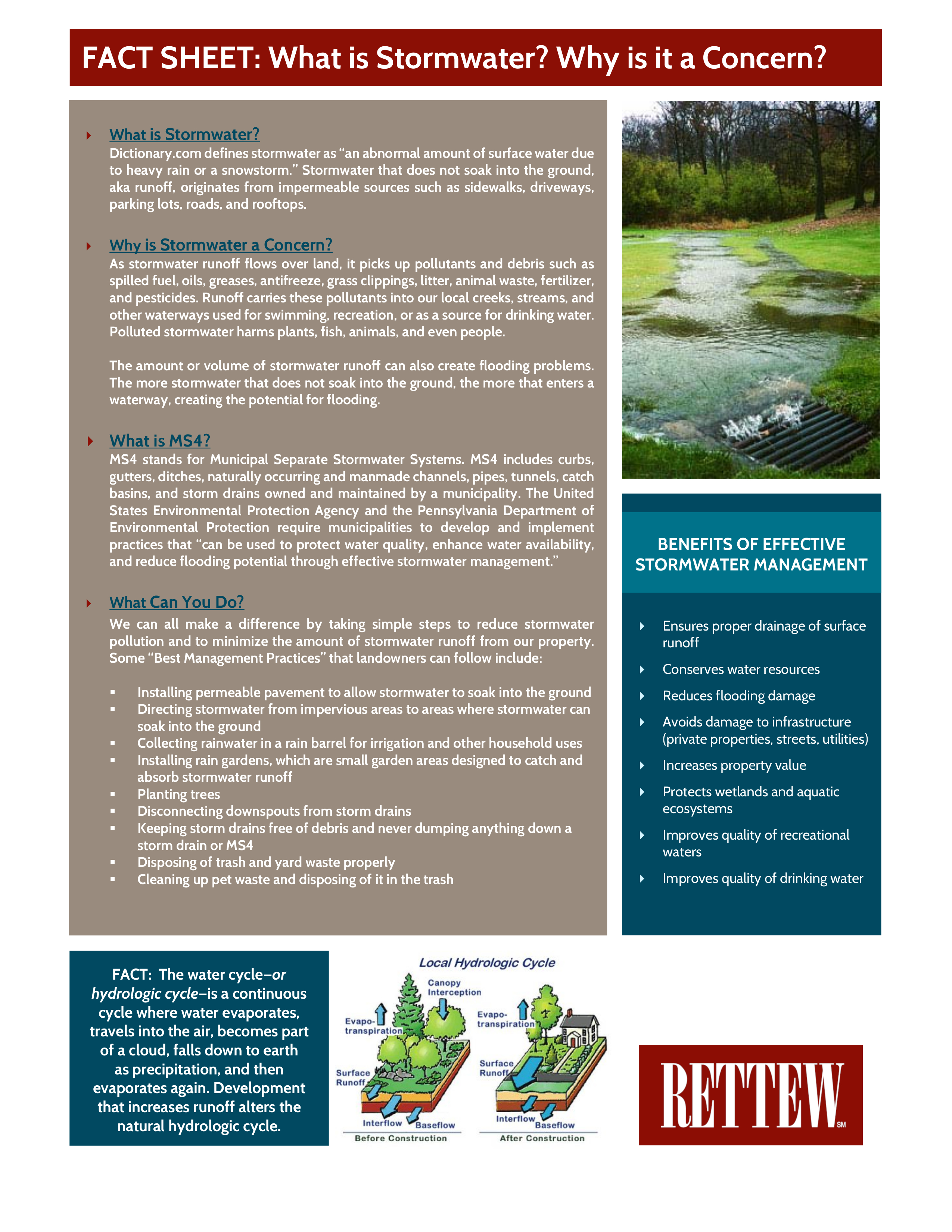 Stormwater Fact Sheet – Penn Township, Lancaster County, PA