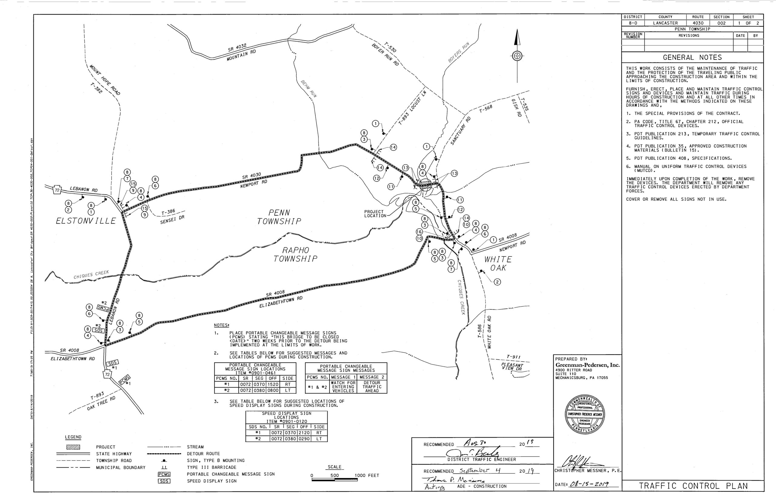 87712 Detour plan – Penn Township, Lancaster County, PA