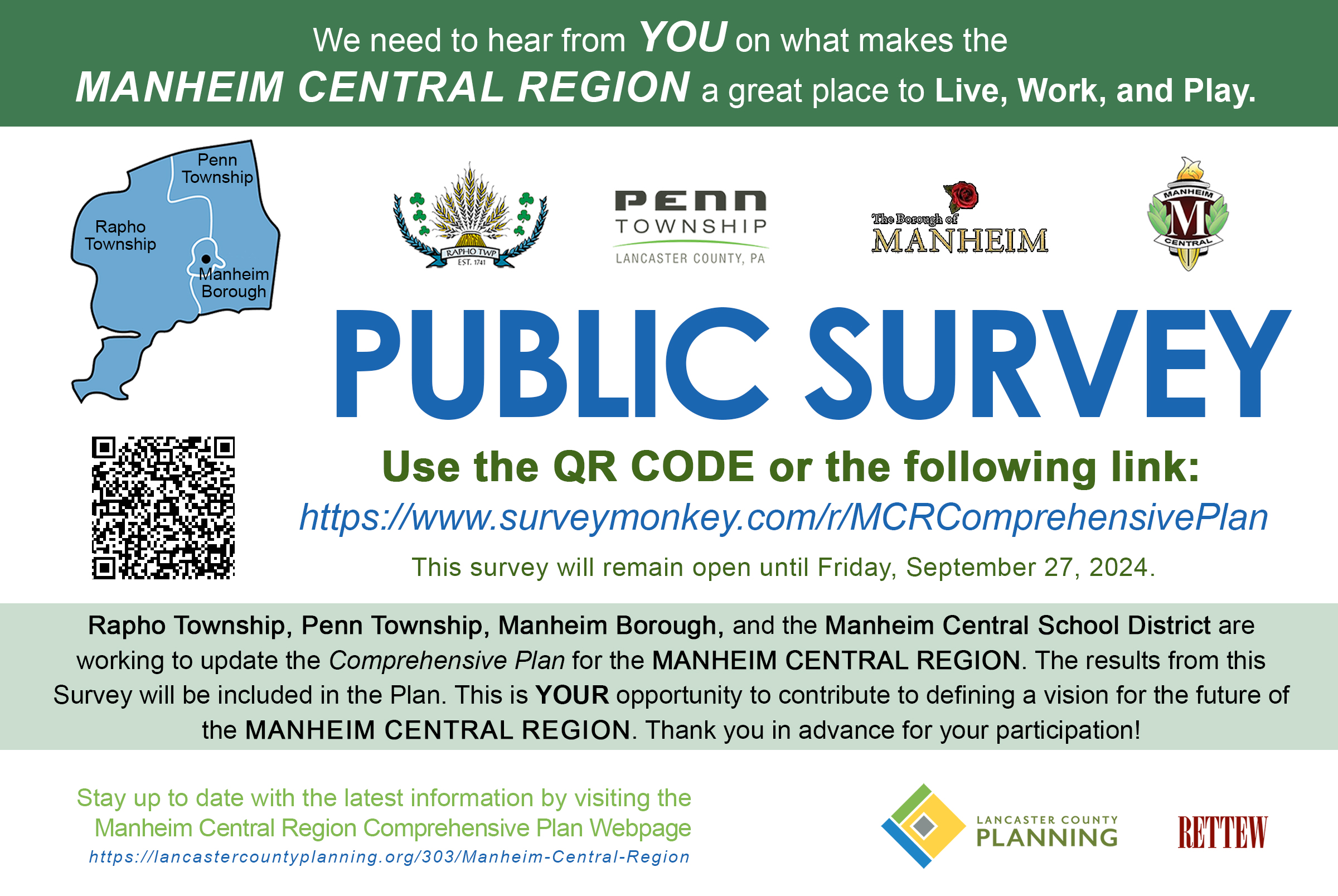 MCRCP_Public_Survey_flyer – Penn Township, Lancaster County, PA